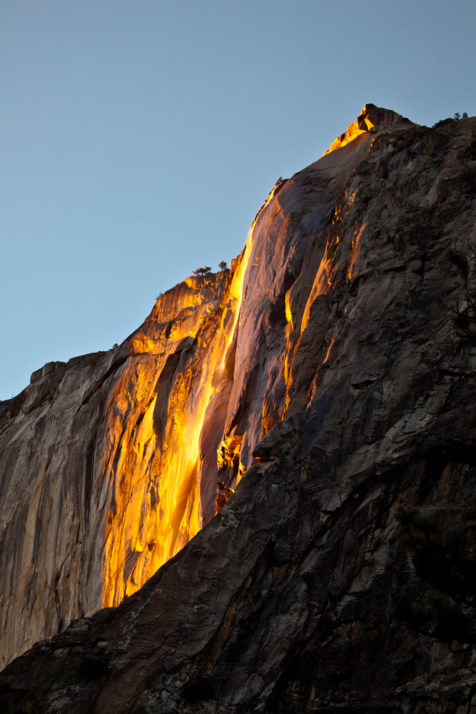Once a year, this waterfall looks like a stream of falling lava | Grist