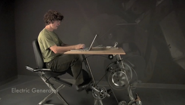 This pedal-powered contraption can run a computer, split logs, or churn ...