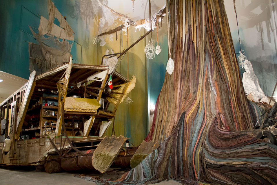 Street artist Swoon takes on rising sea levels and drowning communities ...