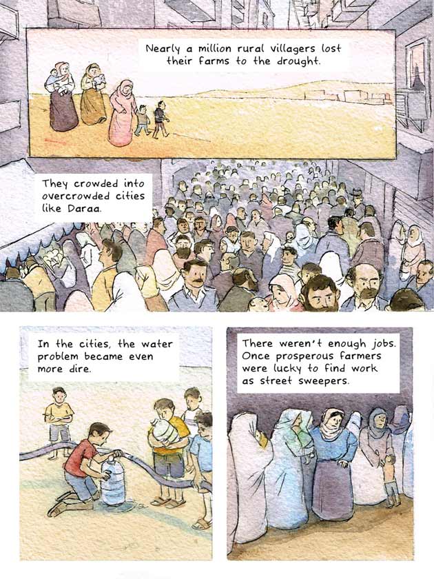 Syria's climate-fueled conflict, in one stunning comic strip | Grist