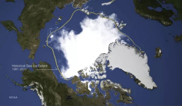 35 years of shrinking arctic ice, all in one graphic | Grist