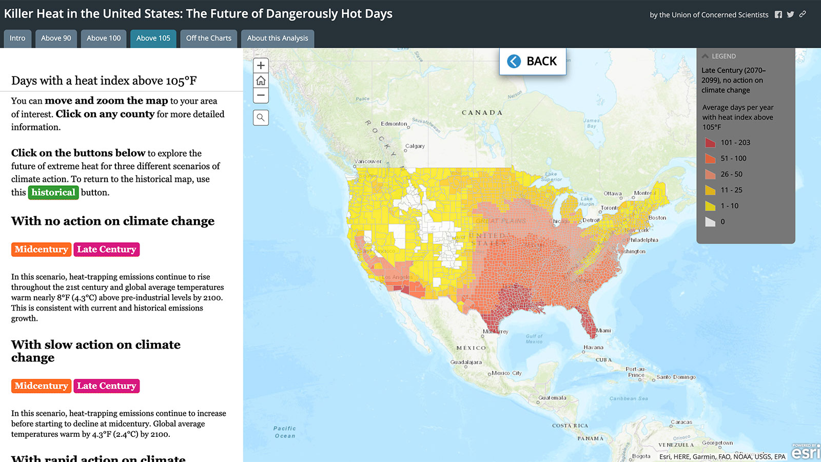 Here's how hot your town will get by Midcentury without climate action ...