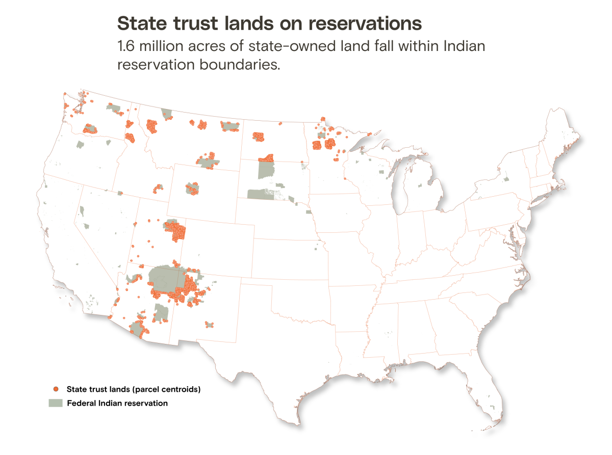 At least 10 states own land within Indian reservations — and profit ...
