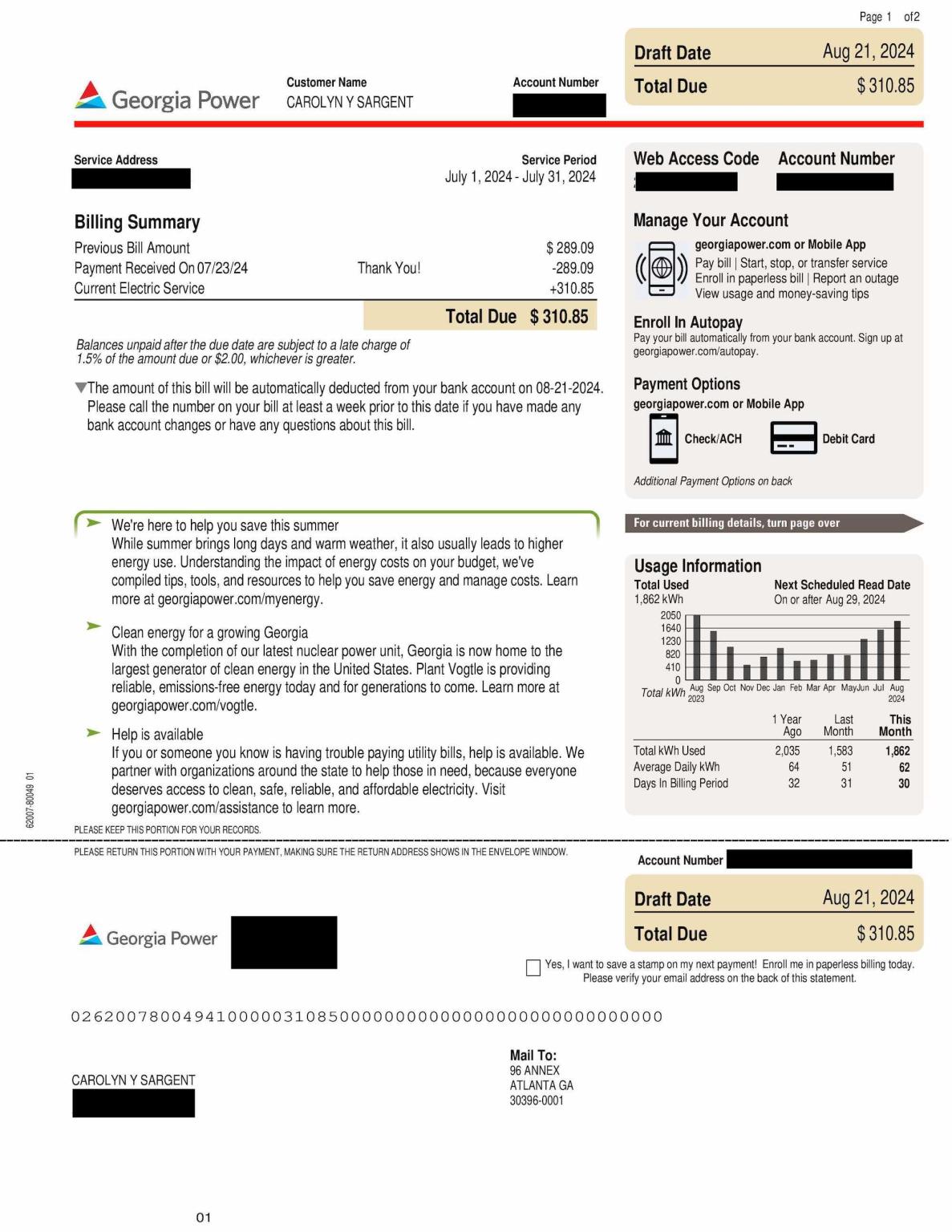 Breaking down a Georgia Power bill | Grist